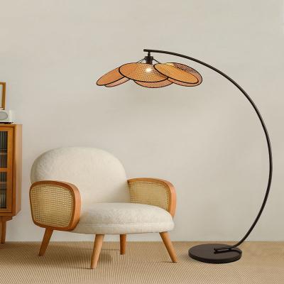 China JYLIGHTING Vintage Bamboo Rattan Floor Lights Wall Lamp Chandeliers Pendent Lights Stand Floor Standing Lamp for Home Use Modern Pendant Light for sale