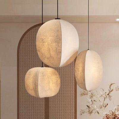 Китай JYLIGHTING Подвесной светильник Wabi Sabi Шёлковый абажур Индивидуальный тканевый подвесной светильник Магазин Ресторан Коридор Торговый центр Декоративные светильники продается