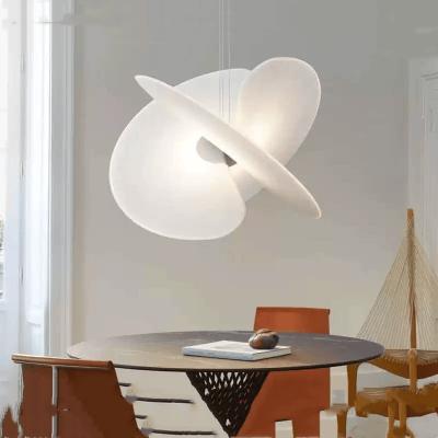 Китай JYLIGHTING Wabi Sabi Pendant Light Современный шелковый люстр Гостиная Столовая Столовая Шамрок Белый Шелковый Pendant Light продается