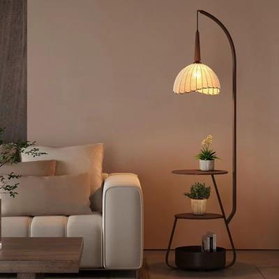 China JYLIGHTING Floor Lamp Living Room Sofa Side Table French American Retro Bedside Shelf Integrated Bedroom Standing Table Lamp for sale