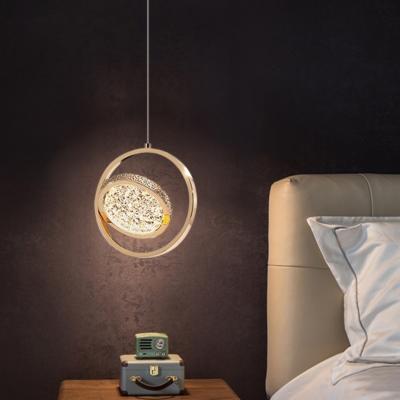 China Moderne LED-Kronleuchter Acryl-Hausdekorationszimmer Wohnzimmer Hotel Kreis Hängende Anhängerlicht zu verkaufen