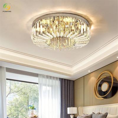 China JYLIGHTING Light Luxury LED Crystal New Round Living Room Simple Modern Bedroom Home Restaurant Ceiling Lamp for sale