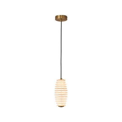 China Marble Copper Chandelier Alabaster White for Hotels Living Room for sale