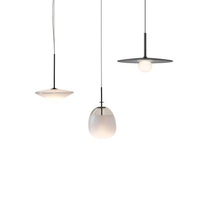 China JYLIGHTING Contemporary Mixed-Style Glass Pendant Lamp Trio, Iron Suspension with Frosted & Clear Glass Shades for Home Decor for sale