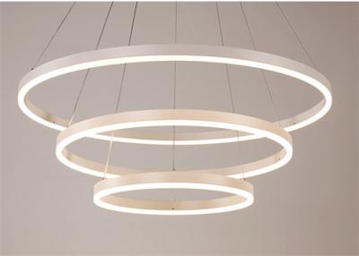 Cina Area di illuminazione 25m2 Ring Chandelier circolare moderno di alluminio acrilico in vendita