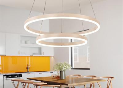 Cina Area di illuminazione 25m2 Ring Chandelier circolare moderno di alluminio acrilico in vendita