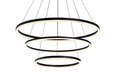 Cina Area di illuminazione 25m2 Ring Chandelier circolare moderno di alluminio acrilico in vendita
