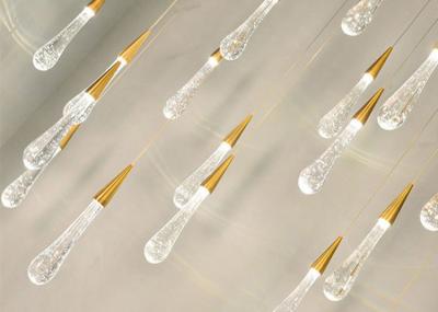 China LED Water Drop Modern Crystal Drop Lamp for Creative Restaurant bar for sale