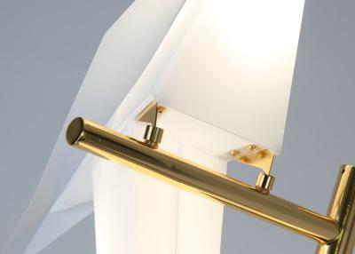 China Knob Switch Nordic Art Unique Paper Cranes Birds Rose Gold Bedside Table Lamp for sale