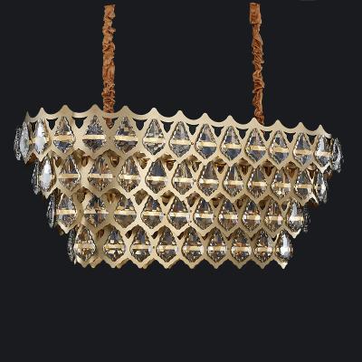 China Crystal Dimmable Temperature Adjustable Ceiling Light Flush Mount Modern Contemporary Luxury LED Chandelier Lampfor for sale