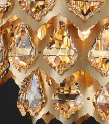 China Crystal Dimmable Temperature Adjustable Ceiling Light Flush Mount Modern Contemporary Luxury LED Chandelier Lampfor for sale