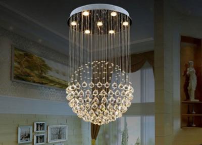 China Gota nórdica luxuosa Crystal Pendant Light For Hotel de aço inoxidável à venda