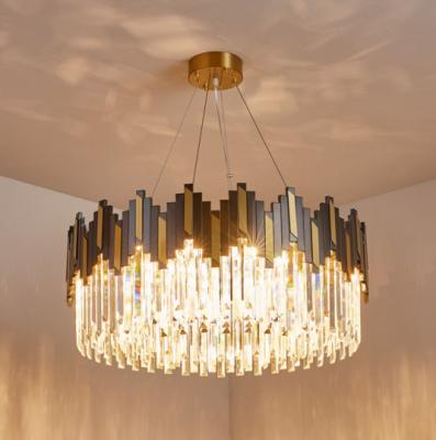 China Modern Luxury Crystal Chandelier Contemporary Flush Mount Ceiling Light Fixture Raindrop Square Chandelier Lighting for sale