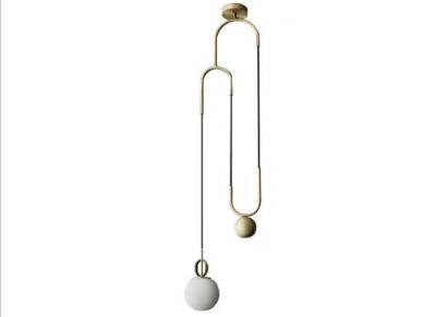 China 220V Indoor Iron Glass 35*120cm Modern Pendant Light For Living Room for sale