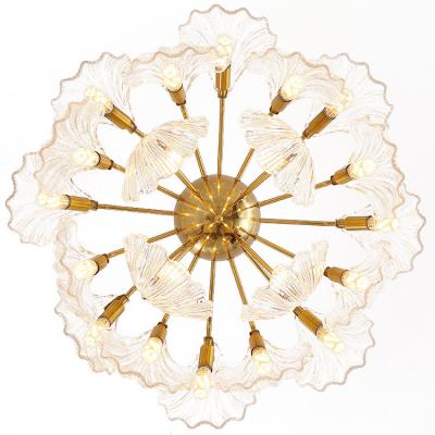 650*500mm Lamp Luminous Flux 110lm Shell Crystal Pendant Light