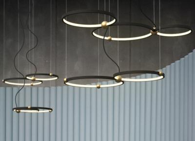 Cina Cerchio acrilico di alluminio 300mm 400mm 500mm Ring Pendant Ceiling Light in vendita