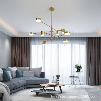 Cina Droplight di rame nordico sei luci moderne del pendente delle teste in vendita