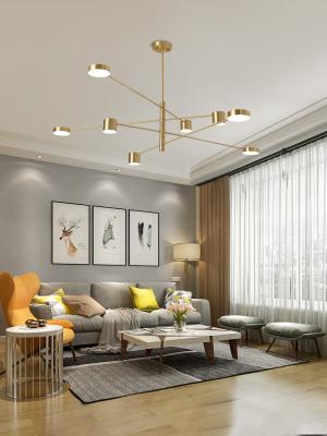 Cina Droplight di rame nordico sei luci moderne del pendente delle teste in vendita