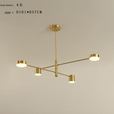Cina Droplight di rame nordico sei luci moderne del pendente delle teste in vendita