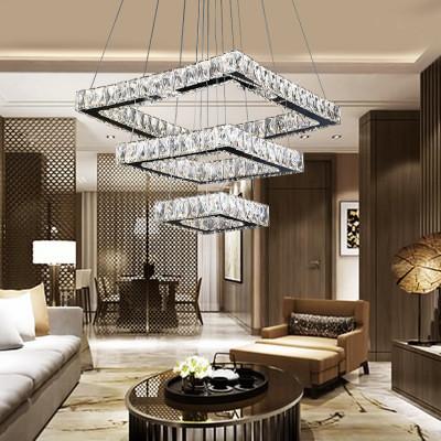 China 4000k LED Crystal Chrome Modern Pendant Light para la sala de estar en venta