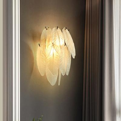 Cina G9 il ferro Art Golden Feather Crystal Wall accende 25cm per la camera da letto in vendita