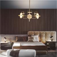 China Geometric G9 Light Source Postmodern Pendant Light Gold Copper Hardware Plating for sale