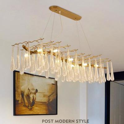 중국 거실을 위한 북유럽 호텔 층계 G9 빗방울 수정같은 펀던트 빛 판매용