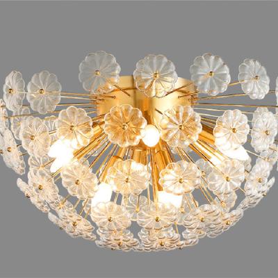 China Forma de las flores de Crystal Pendant Light Decorative Creative de la sala de estar en venta