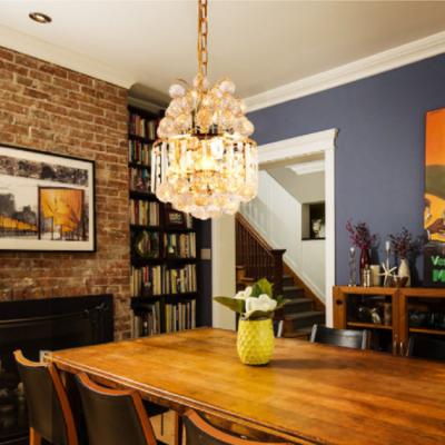 China Art Round Crystal Pendant Light para la sala de estar interior E14 en venta