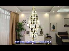 Hotel Staircase Gold Modern Crystal Chandelier Dia 450cm