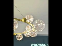 Lumière du restaurant LED clairement Amber Modern Ring Light Postmodern de luxe