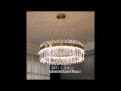 AC265V LED Glass Pendant Light Metal Art Baking Paint Brass