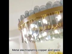 Home Hotel Copper Glass Pendant Light G9 Postmode Luxury