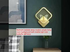 Bedkamer bedlamp moderne eenvoudige woonkamer achtergrond muur creatief licht nieuwe vlinder wandlamp