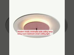 Lâmpada de teto minimalista nórdica moderna sala de estar quarto de dormir luz de teto inteligente