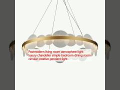Postmodern living room atmosphere light luxury chandelier simple bedroom dining room circular creative pendant light