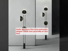 Nordic light luxury floor lamp postmodern designer marble room personality art floor lamp