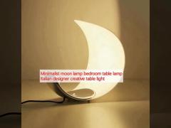 Lampada a luna minimalista lampada da tavolo da camera da letto designer italiano creativo lampada da tavolo