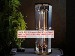 Nordic licht luxe kristal bureaulamp woonkamer slaapkamer studeerkamer moderne eenvoudige bureaulamp