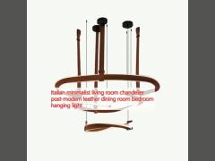 Italiaanse minimalistische woonkamer kroonluchter postmoderne leer eetkamer slaapkamer hanglamp