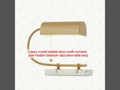 Luxe kristallen nachtkastlamp Noorse romantische postmoderne slaapkamer tafellamp