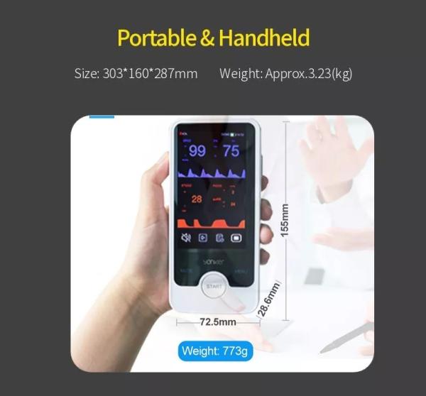 E4 Portable NIBP Vitals Monitor Multi Parameter Patient Monitor For Hospital Bedside
