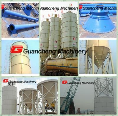 China Good design white Steel piece Cement Silo with 250T for concrete batching plant for sale