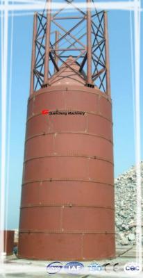 China Carbon Steel Cement Silo 19M Tanker Total Height  for concrete mixing plant for sale