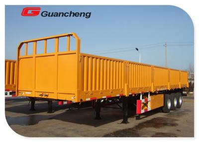 China 40 Ft 3 Axle Heavy Duty Semi , Common Mechanical Suspension Side Loading Trailer for sale