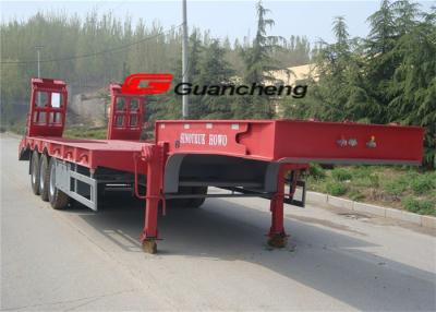 China 2 / 3 Axle Low Bed Semi Trailer For Heavy Duty Equipment Trailers ISO CCC for sale