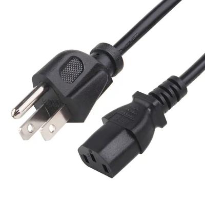 China USA 3 Pin NEMA 5-15P Plug to IEC 320 C13 Power Cords Set 1.8M 3 Pin Plug UL Power Cable for sale