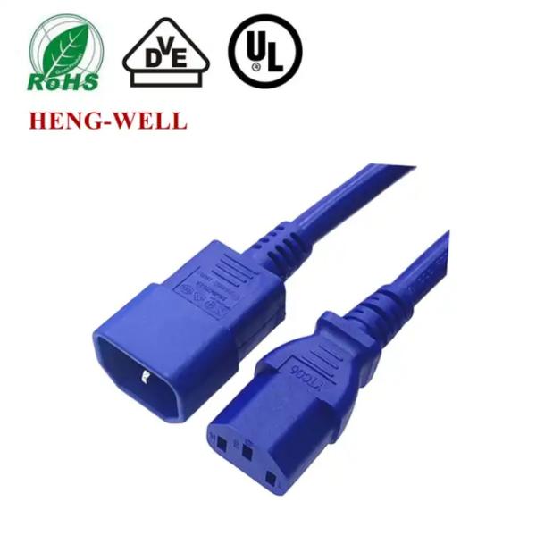Quality IEC C13 C14 UL 10A 250V Extension Cord c13 to c14 Power Cord for sale