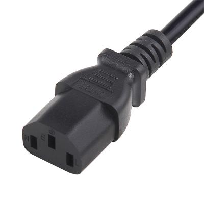 China Laptop India Power Cord 3 Pin 6A 250V C13 Connector Cable 6FT Customized Length for sale