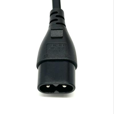 China IEC Extension Power Cord CEE C7 C8 Male And Female 2.5A/3A Extension Cable for sale